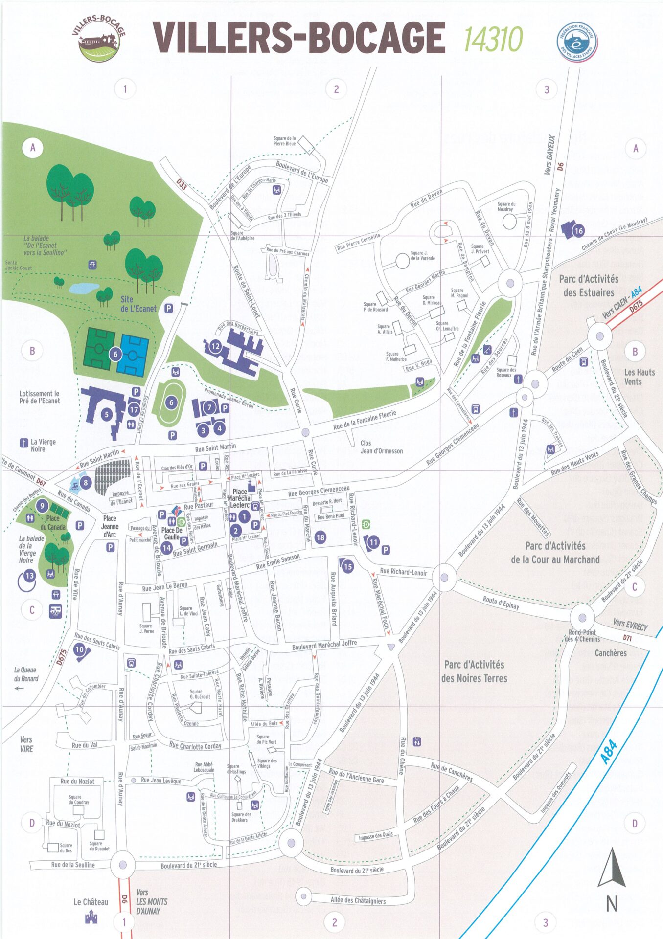 Plan de la commune - Villers Bocage